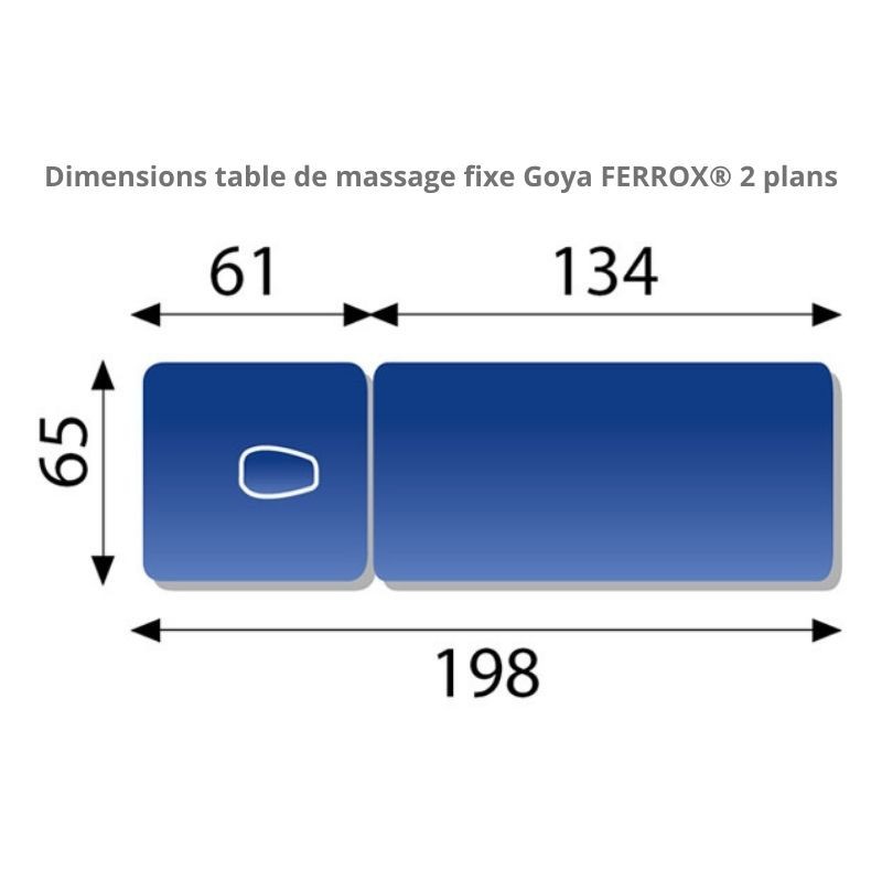 Table de massage professionnelle fixe FERROX® 2 plans